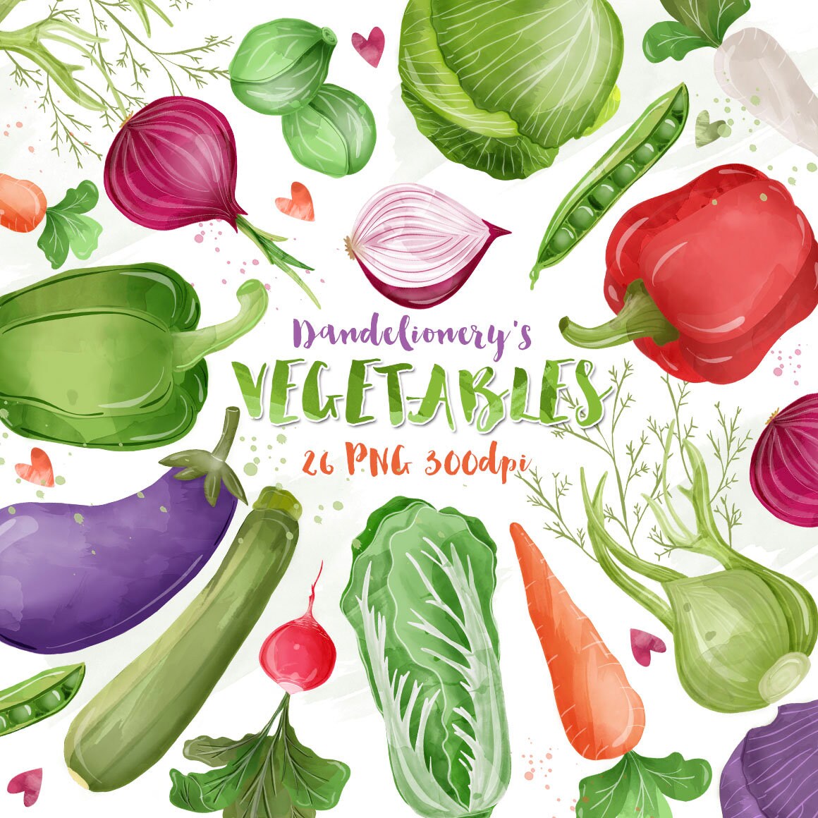 Watercolor Vegetables Clipart Healthy Food Download Onion - Etsy