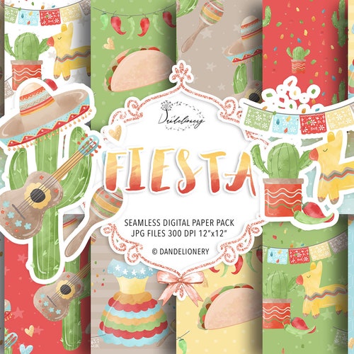 Cinco De Mayo Digital Paper Fiesta Digital Paper Seamless - Etsy