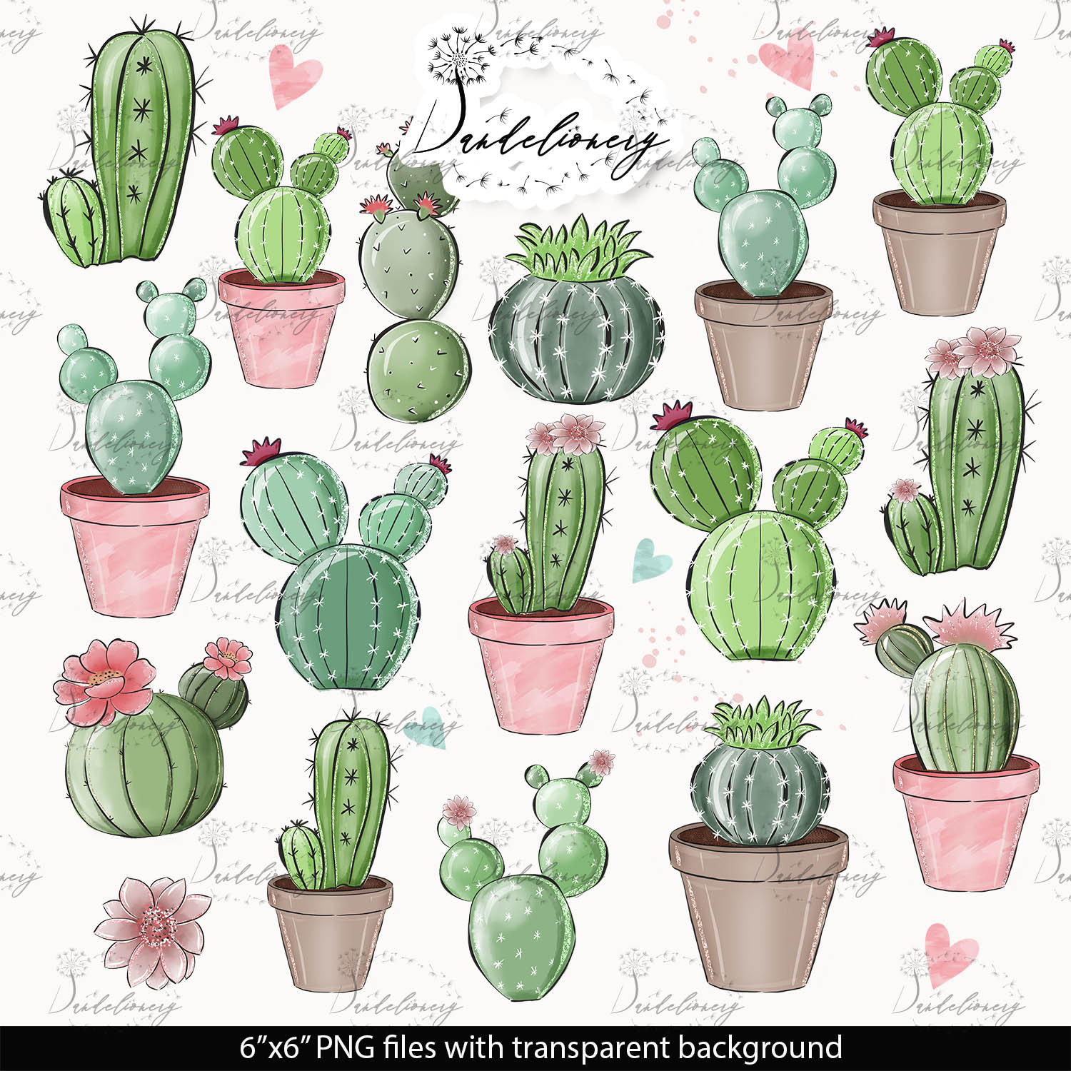 Art & Collectibles Digital 300 dpi JPEG/png- mexican Cute CACTUS and ...