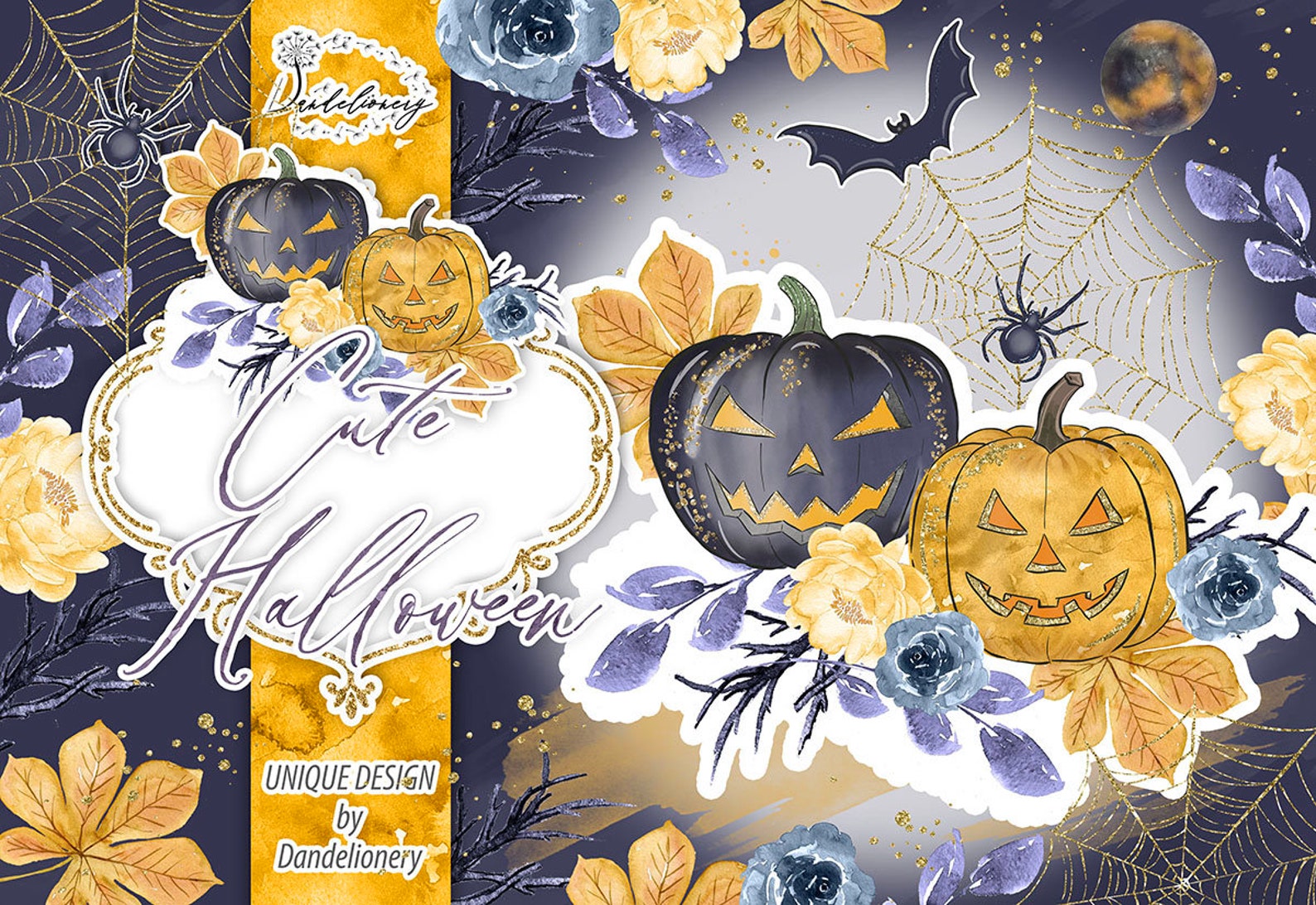 Cute Halloween Design Cute Halloween Clipart Halloween - Etsy