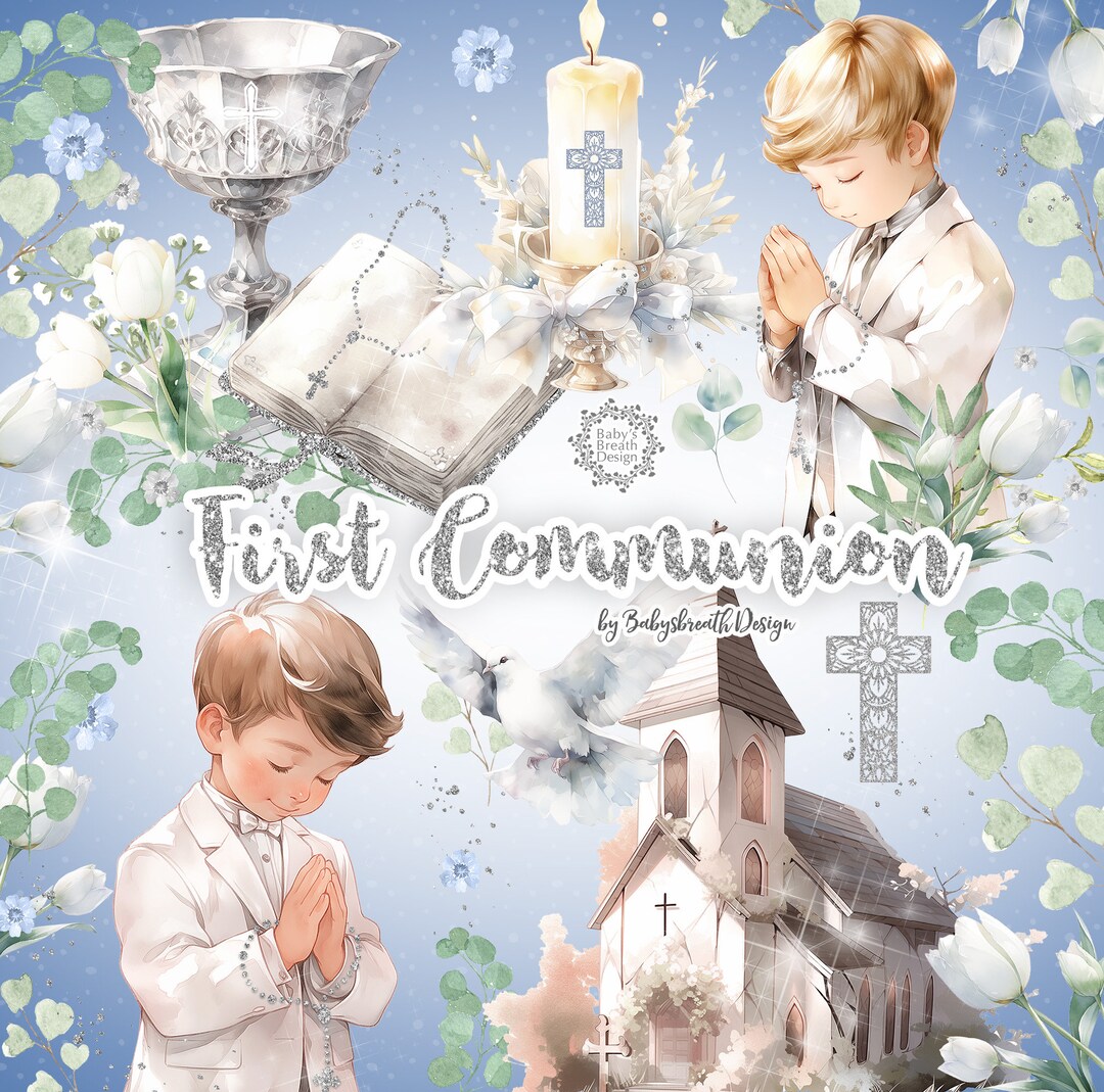 Watercolor First Communion Clipart, Watercolor Clipart First Communion ...