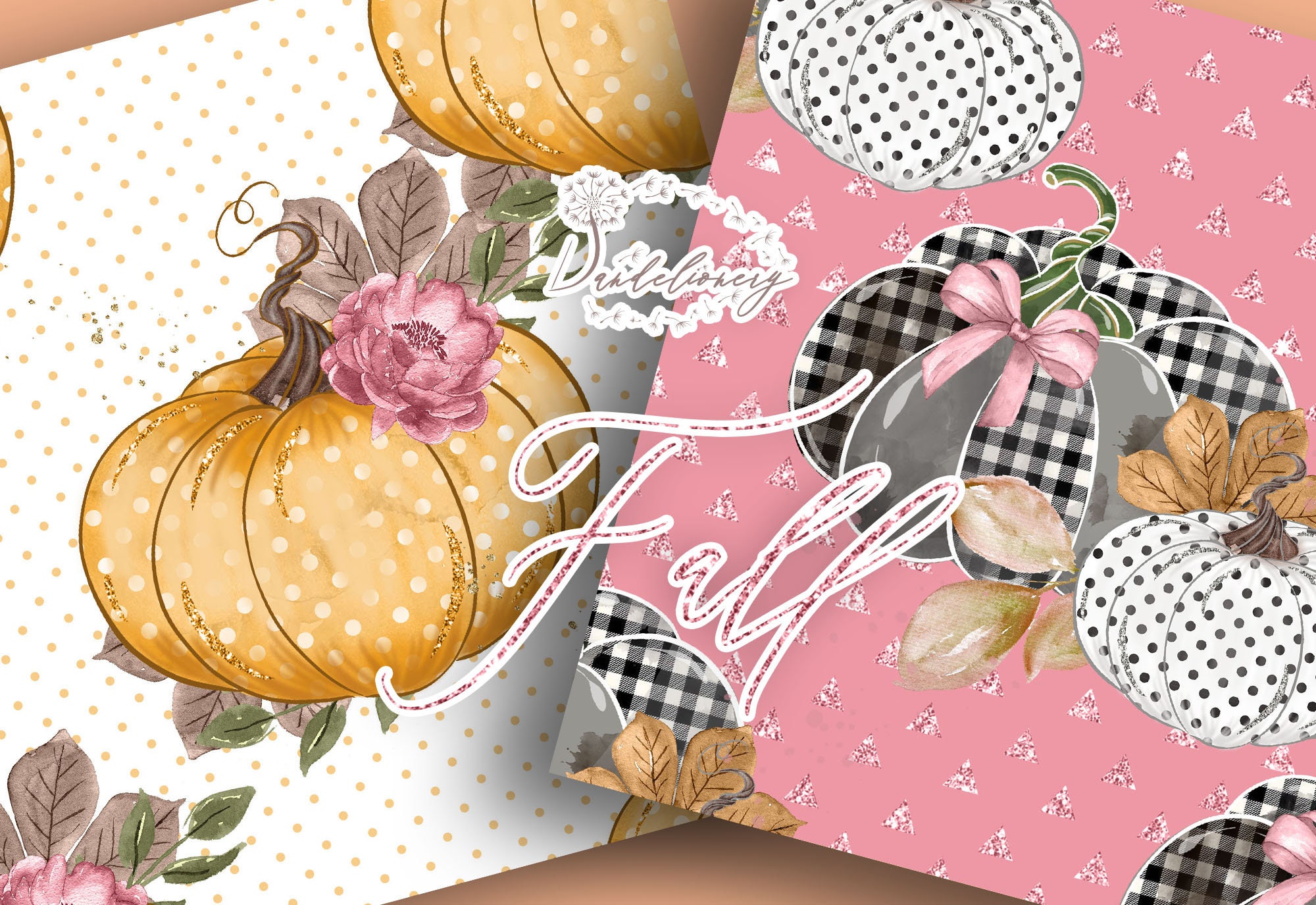Fall Pumpkin II. Digital Paper Pack Thanksgiving Stickers | Etsy