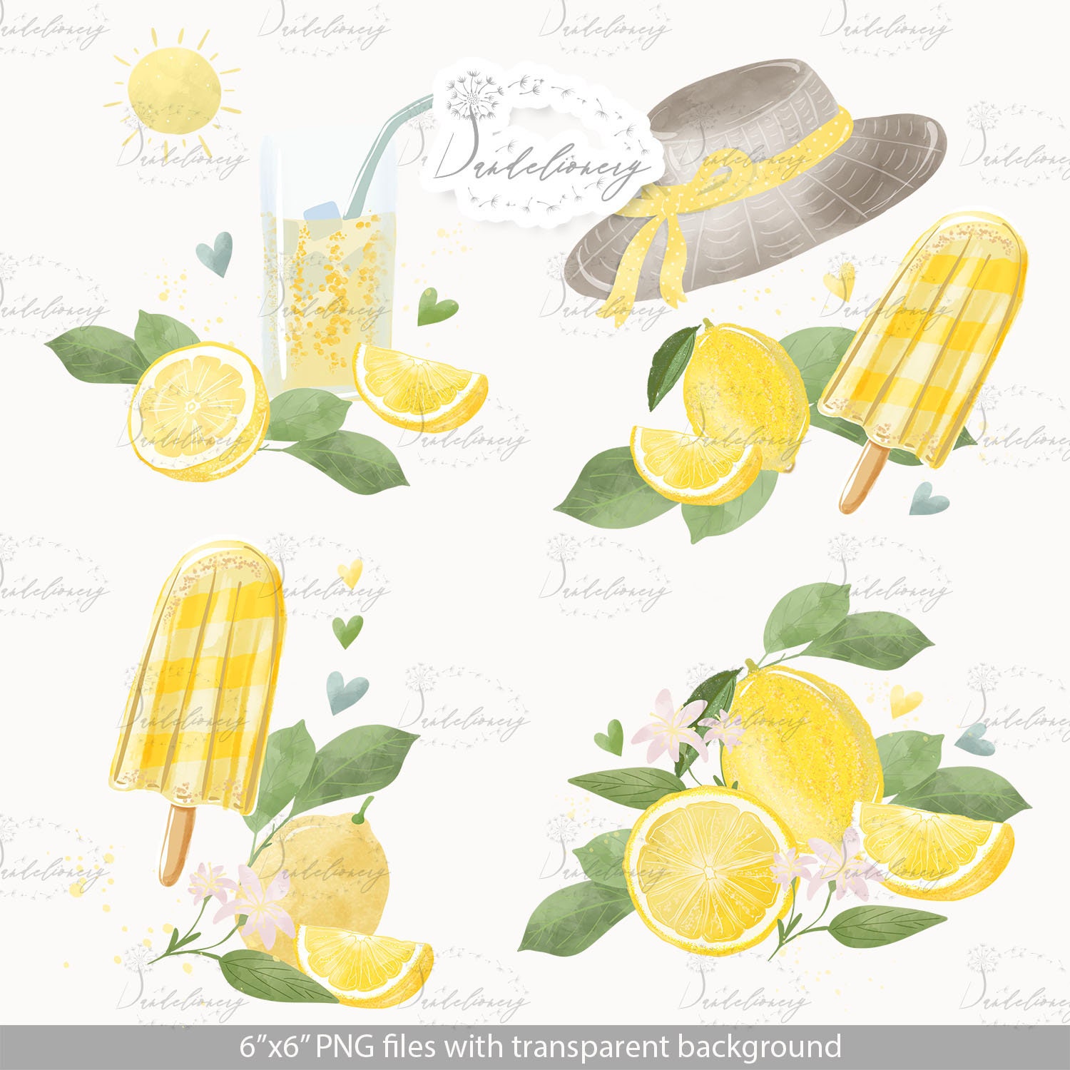 Watercolor Cute Lemon Design Fruit Clipart Lemon Clipart - Etsy