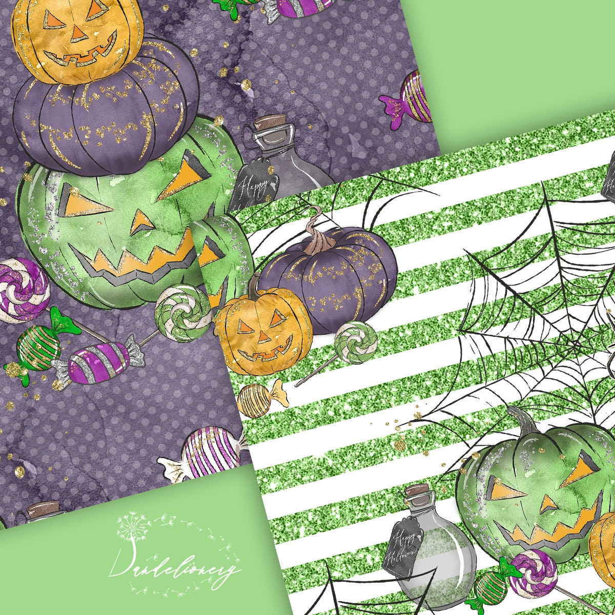 Cute Halloween Digital Paper Pack Cute Halloween Pattern - Etsy