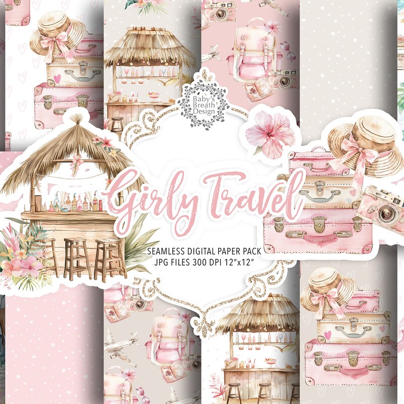 Girl Digital Paper - Etsy