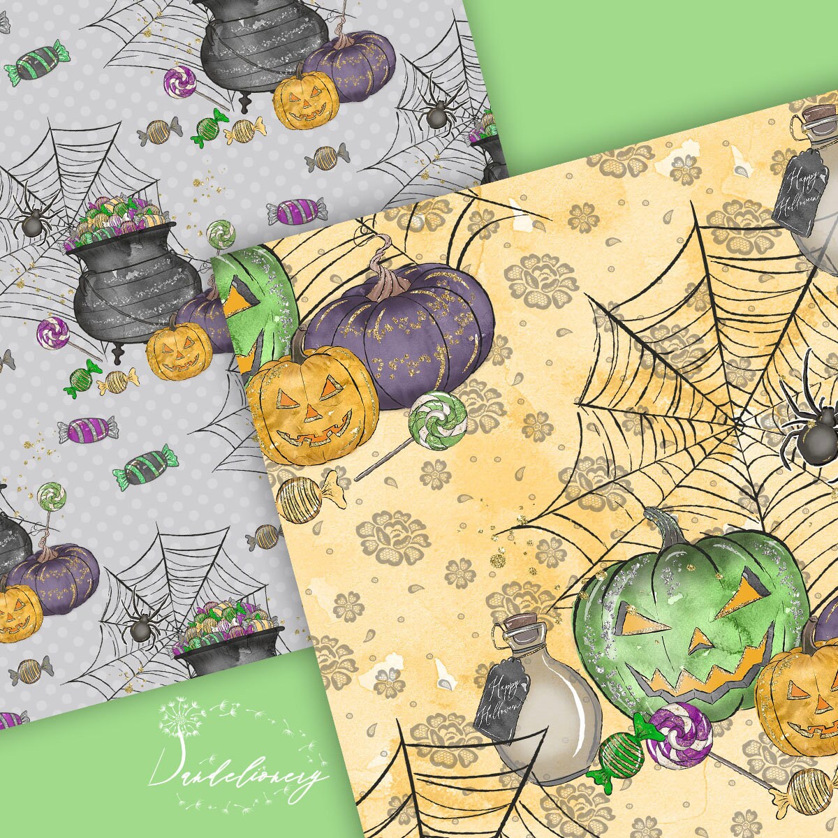 Cute Halloween Digital Paper Pack Cute Halloween Pattern - Etsy