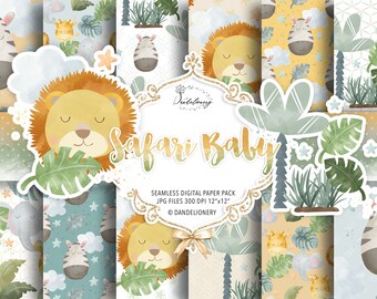 Jungle Digital Paper | Etsy