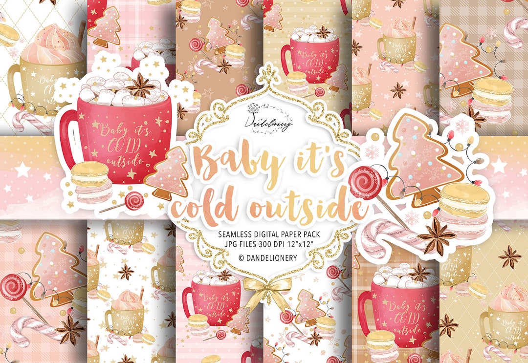 Gingerbread Watercolor Digital Paper Pack, Christmas Pattern, Cute ...