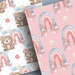 Rainbow Baby Bear Digital Paper Pack, Rainbows Pattern, Baby Paper ...