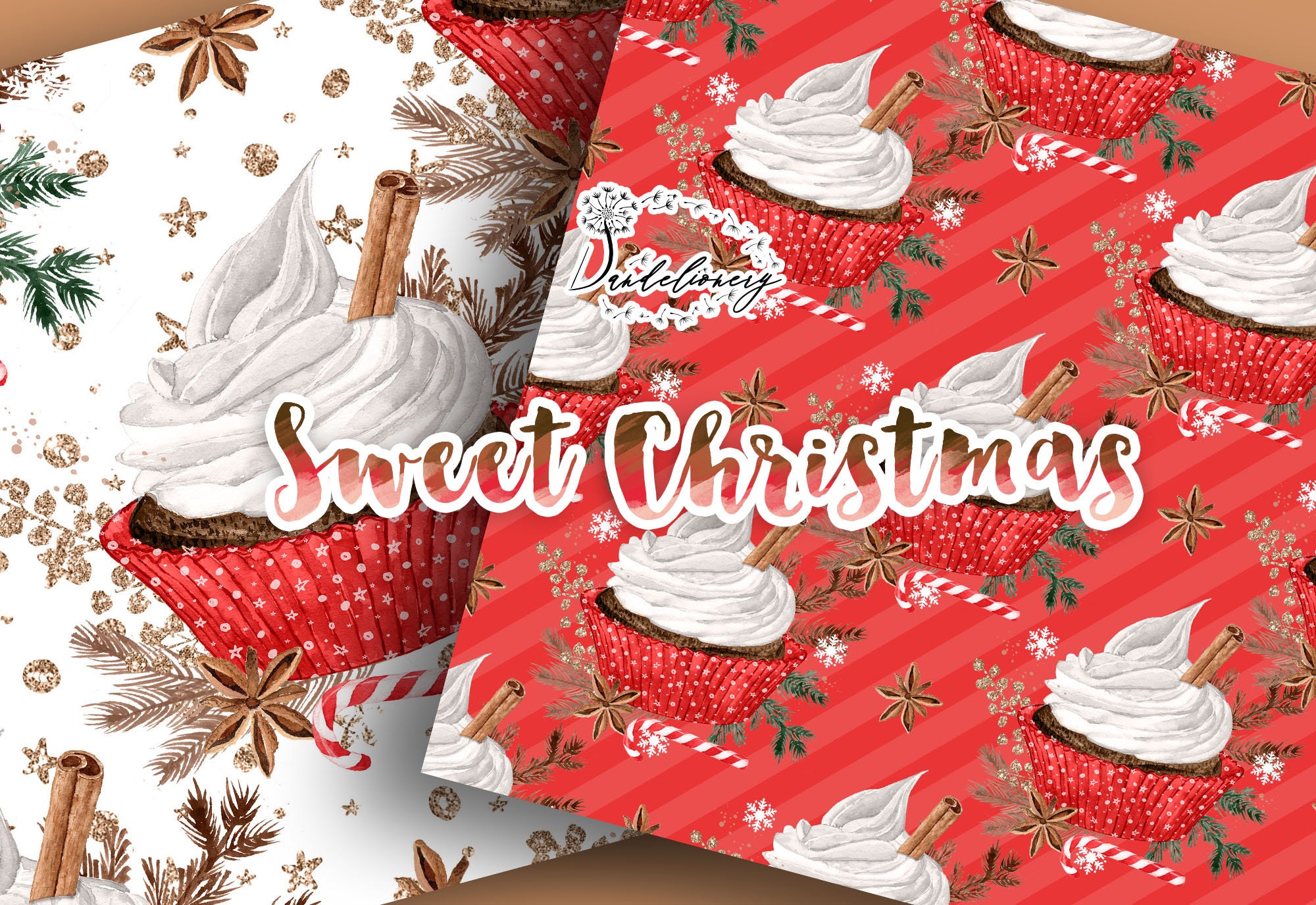 Sweet Christmas Digital Paper Pack Christmas Pattern Cute - Etsy