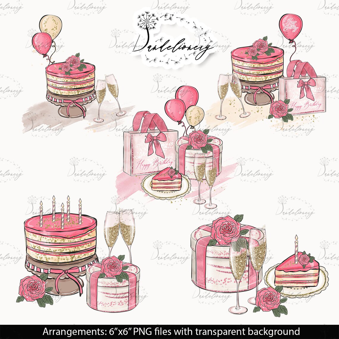 Birthday Girl Clipart Party Clipart Happy Birthday Hand | Etsy