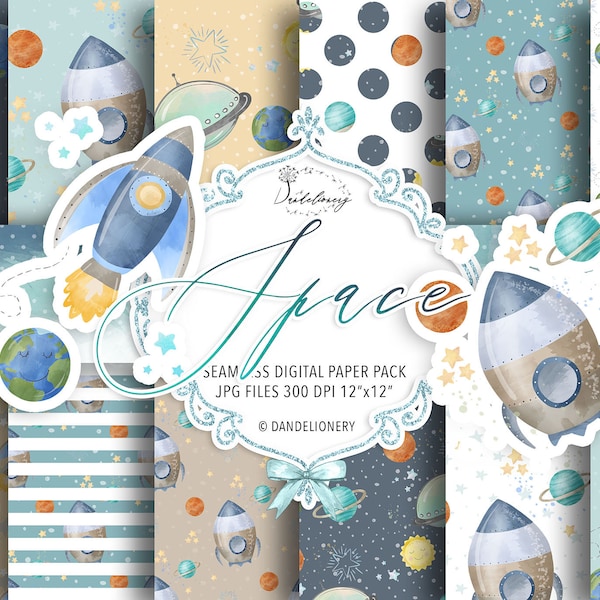 Space Digital Paper - Etsy