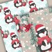 Penguin Winter Digital Paper Pack Christmas Tree Poinsettia - Etsy