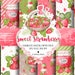 Watercolor Strawberry Digital Paper Pack Strawberry Instant | Etsy