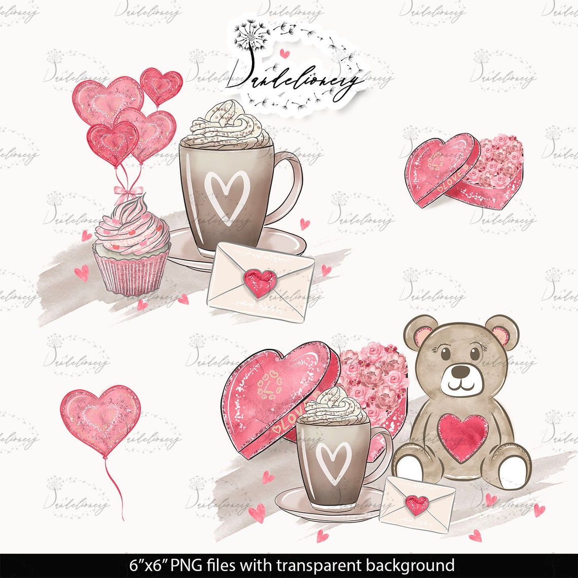 Be My Valentine Design Floral Box Heart Flower Clip Art - Etsy