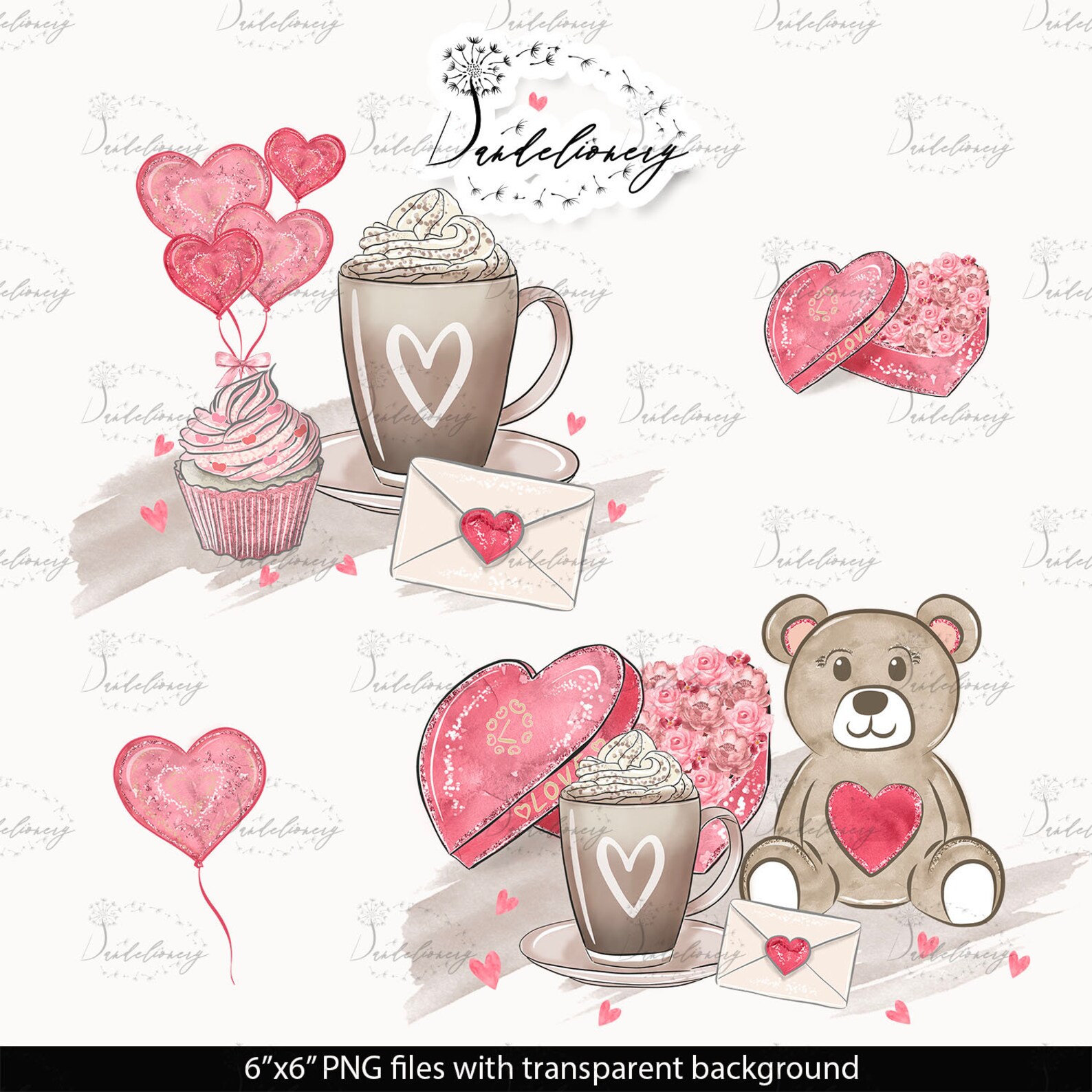 Be My Valentine Design Floral Box Heart Flower Clip Art - Etsy