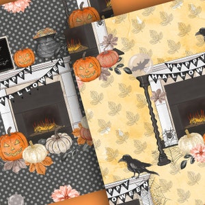 Happy Halloween Digital Paper Pack, Cute Halloween Pattern, Halloween ...