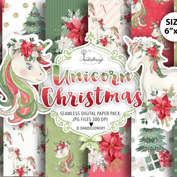 Christmas Digital Paper - Etsy