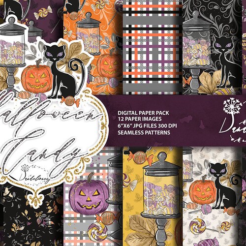 Happy Halloween Digital Paper Pack Cute Halloween Pattern - Etsy