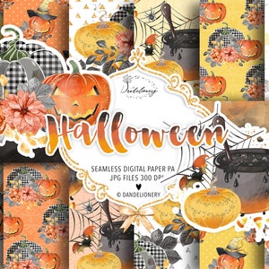 Happy Halloween Digital Paper Pack, Cute Halloween, Halloween Planner ...