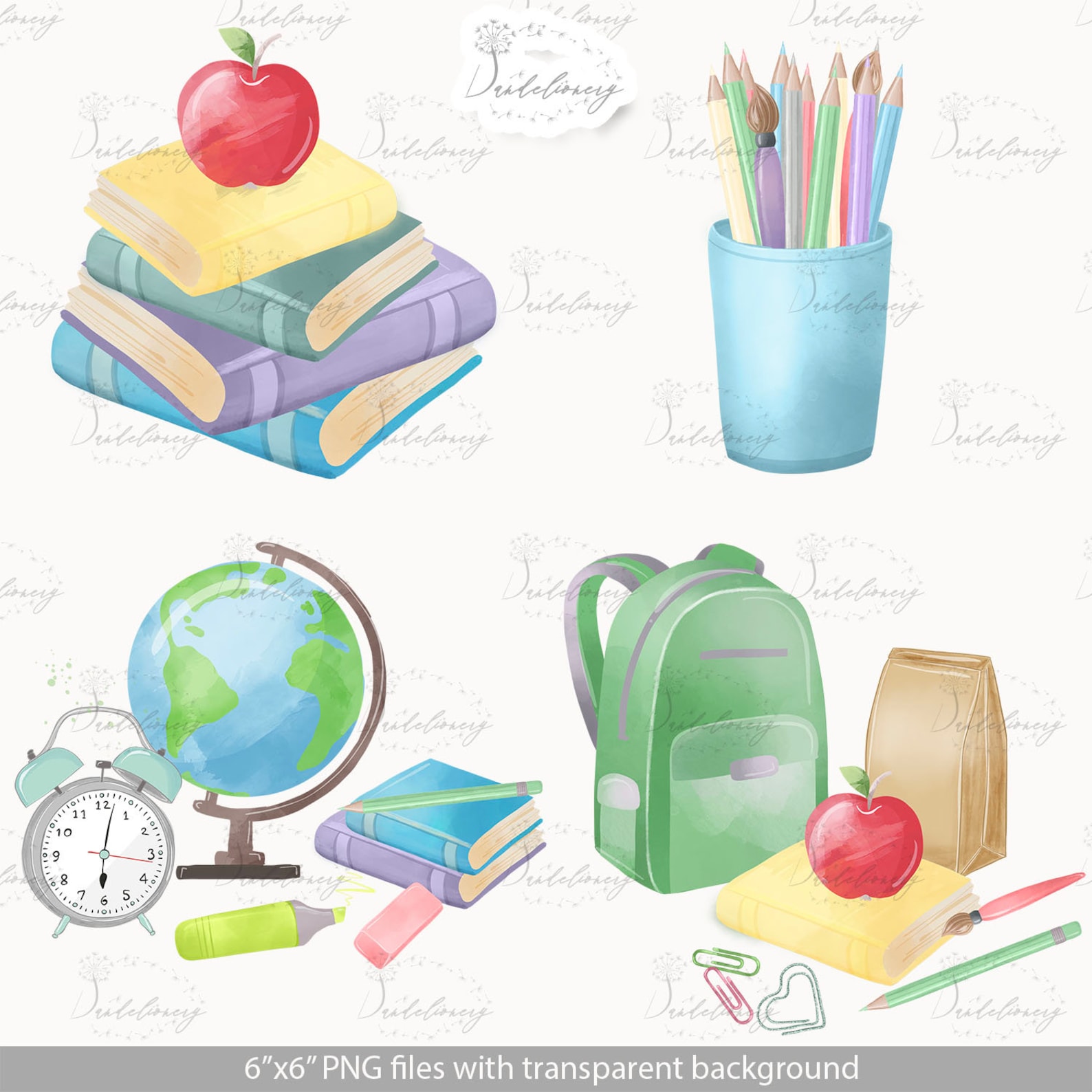 Back to School Design School Clipart Backpack Clipart - Etsy