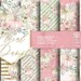 Floral Pumpkin Digital Paper Pack, Thanksgiving Stickers, Autumn, Fall ...