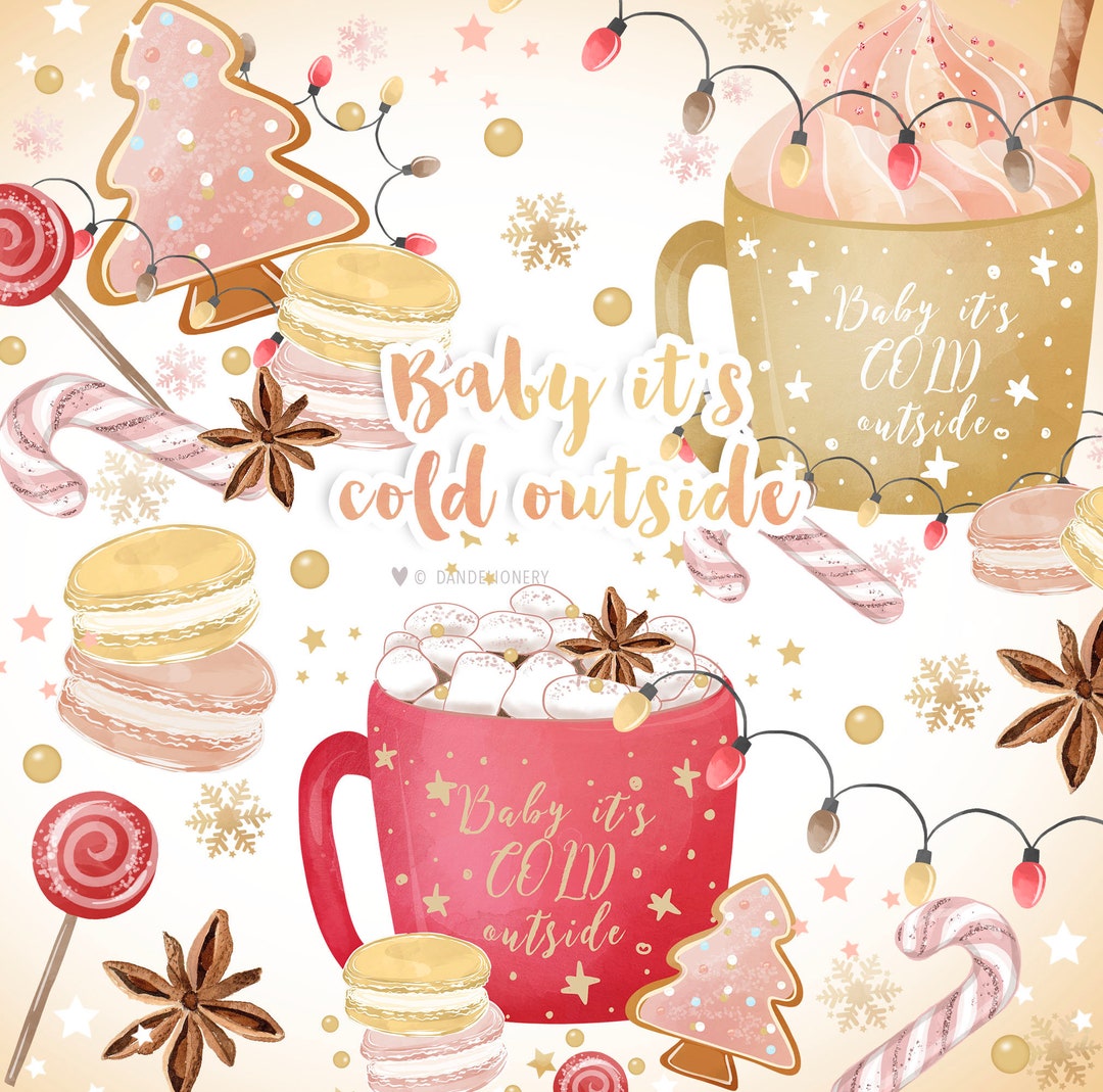 Gingerbread Watercolor Clipart, Christmas Clipart, Cute Gingerbread ...