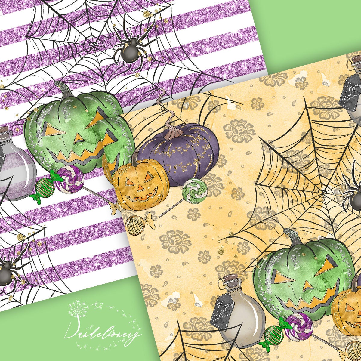 Cute Halloween Digital Paper Pack Cute Halloween Pattern - Etsy