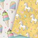 Watercolor Unicorns Digital Paper Pack, Rainbow Unicorns Download ...