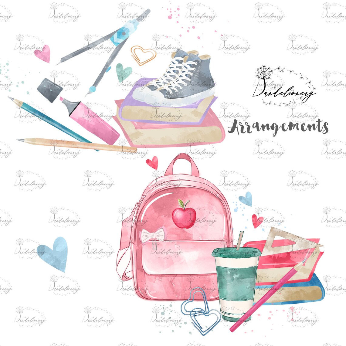 Back to School Design School Clipart Backpack Clipart - Etsy