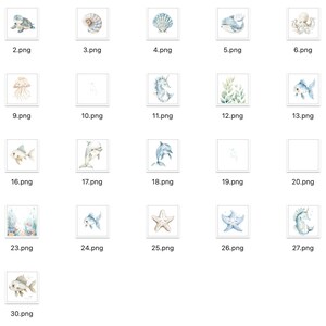 Watercolor Ocean Life Cliparts, Under the Sea Clipart Bundle, Ocean ...