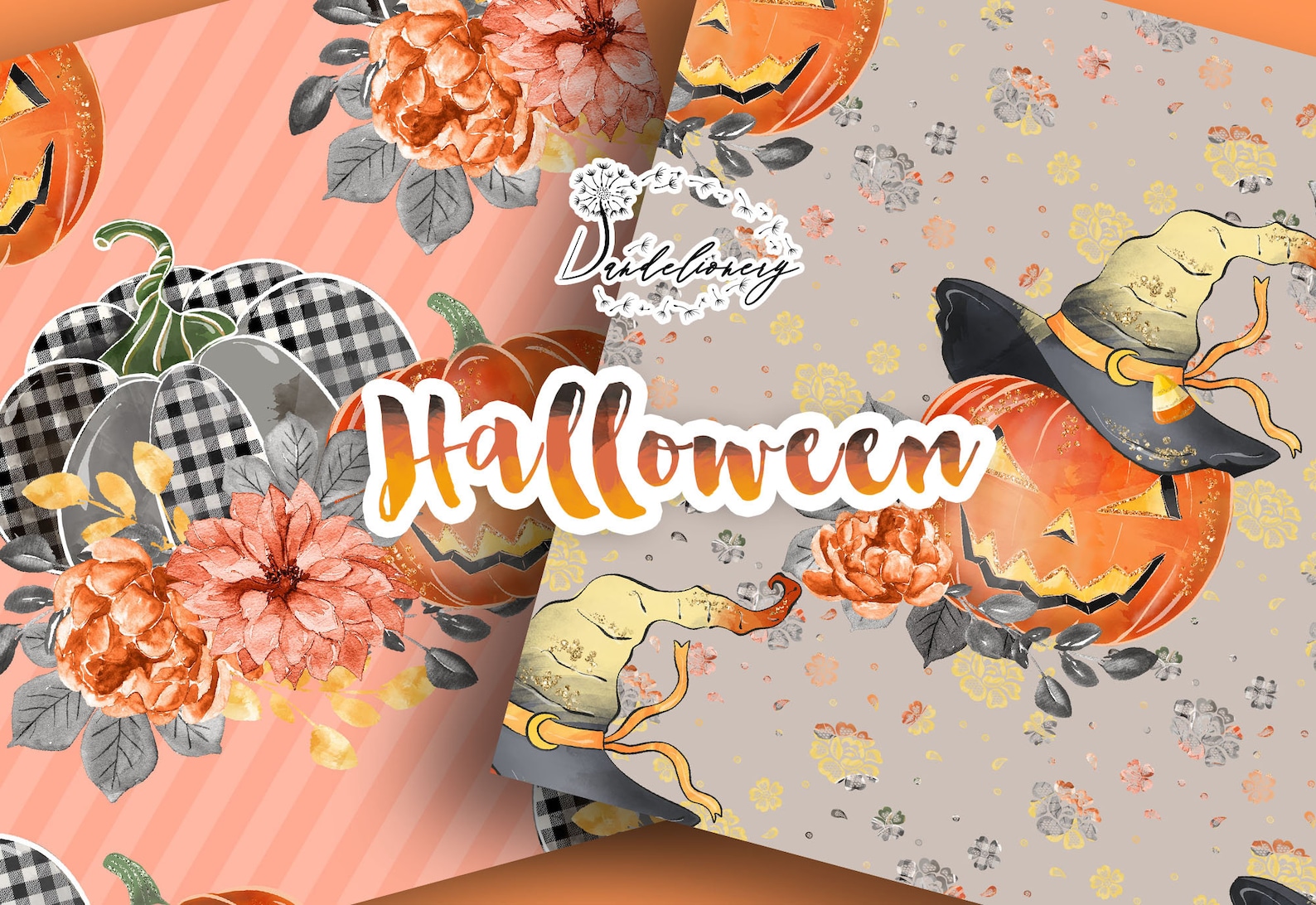 Happy Halloween Digital Paper Pack Cute Halloween Halloween - Etsy