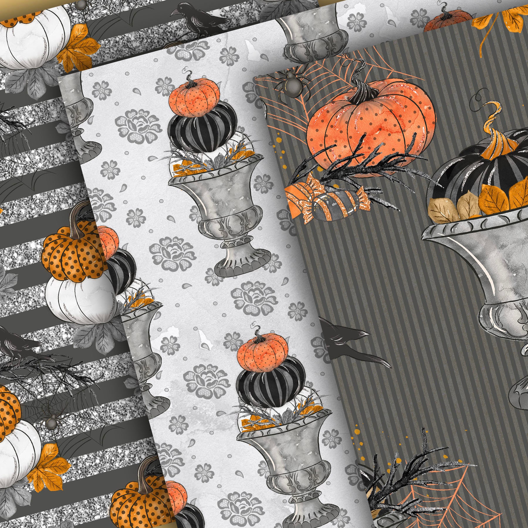 Happy Halloween Digital Paper Pack Cute Halloween Pattern - Etsy