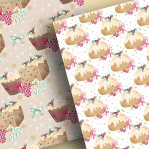 Christmas Sweets Digital Paper Pack, Cute, Candy Cane, Christmas Clip ...