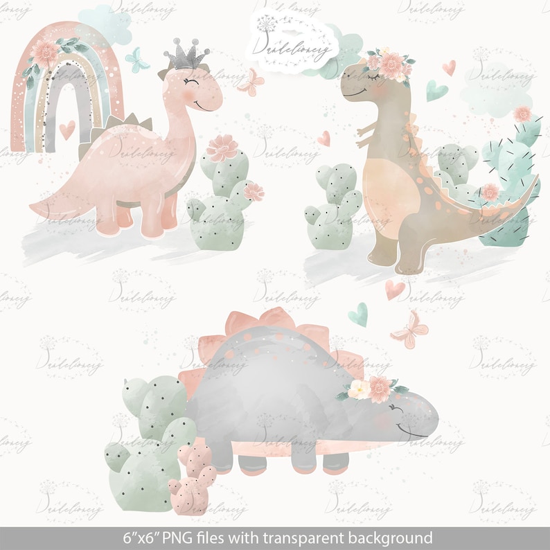 Watercolor Baby Dino Clipart Rainbow Baby Boy Clipart Baby | Etsy