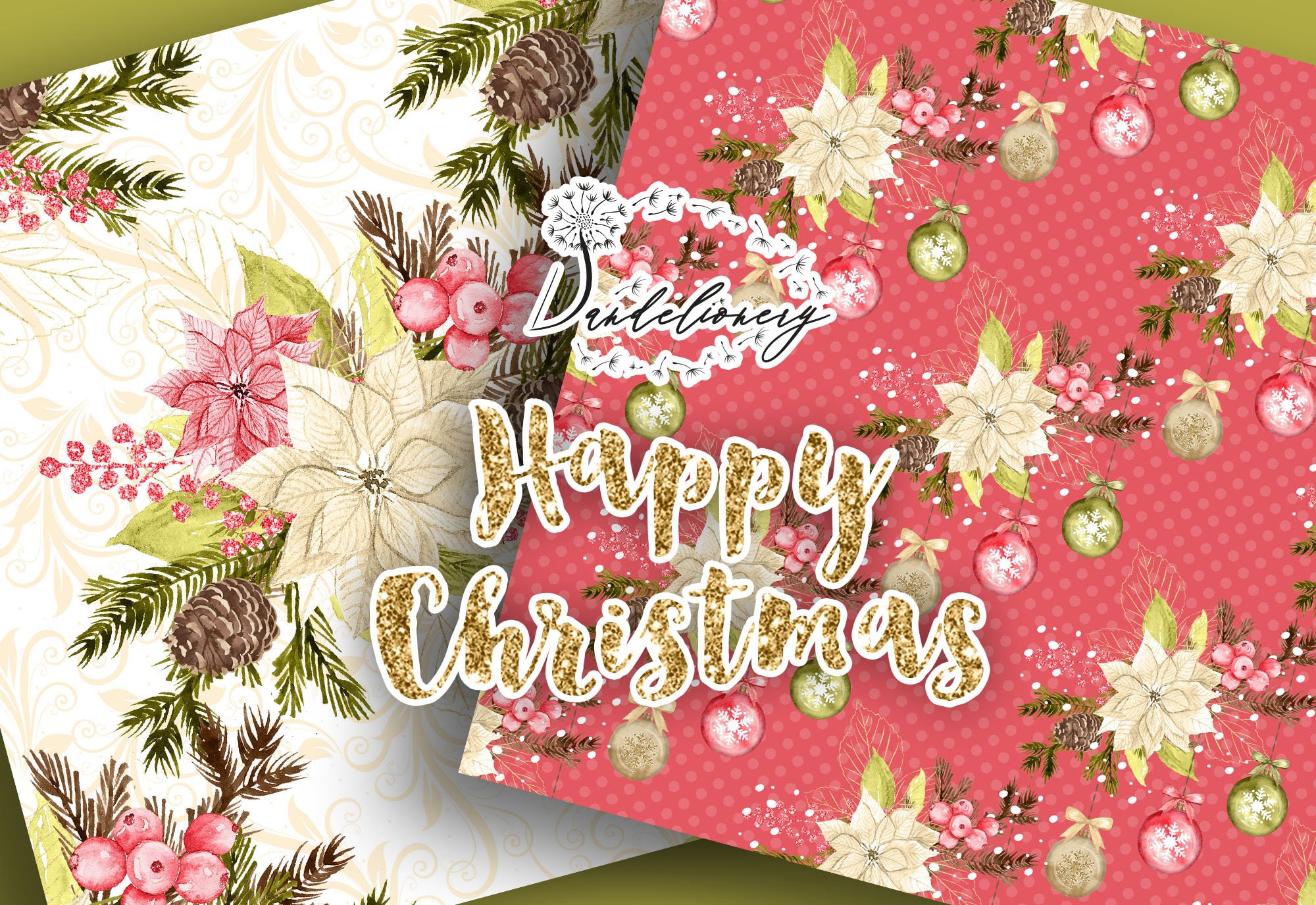 Happy Christmas Winter Design Christmas Branches Christmas - Etsy