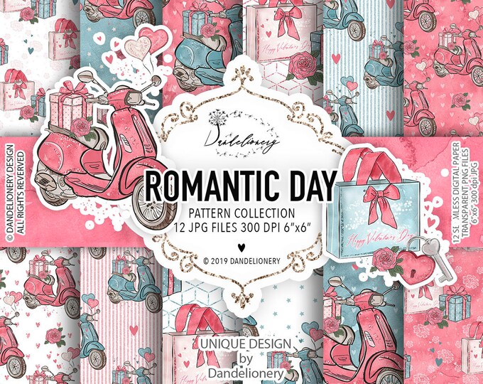 Watercolor Navy and Pink Design Garden Flower Clip Art Hand - Etsy