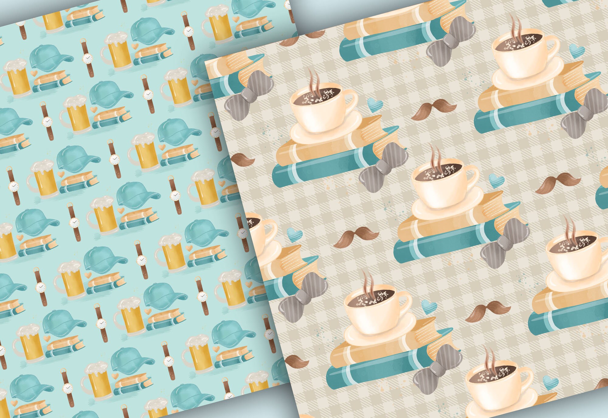 Best Dad Design Digital Paper Pack Daddy Pattern Dad | Etsy