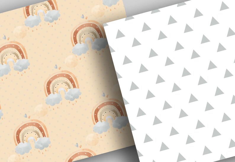 Watercolor Rainbow I. Digital Paper Pack. Rainbows Pattern | Etsy