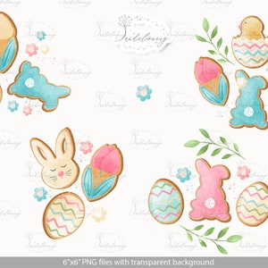 Happy Easter Gingerbread Design, Easter Bunny, Flower Clip Art, Flowers ...