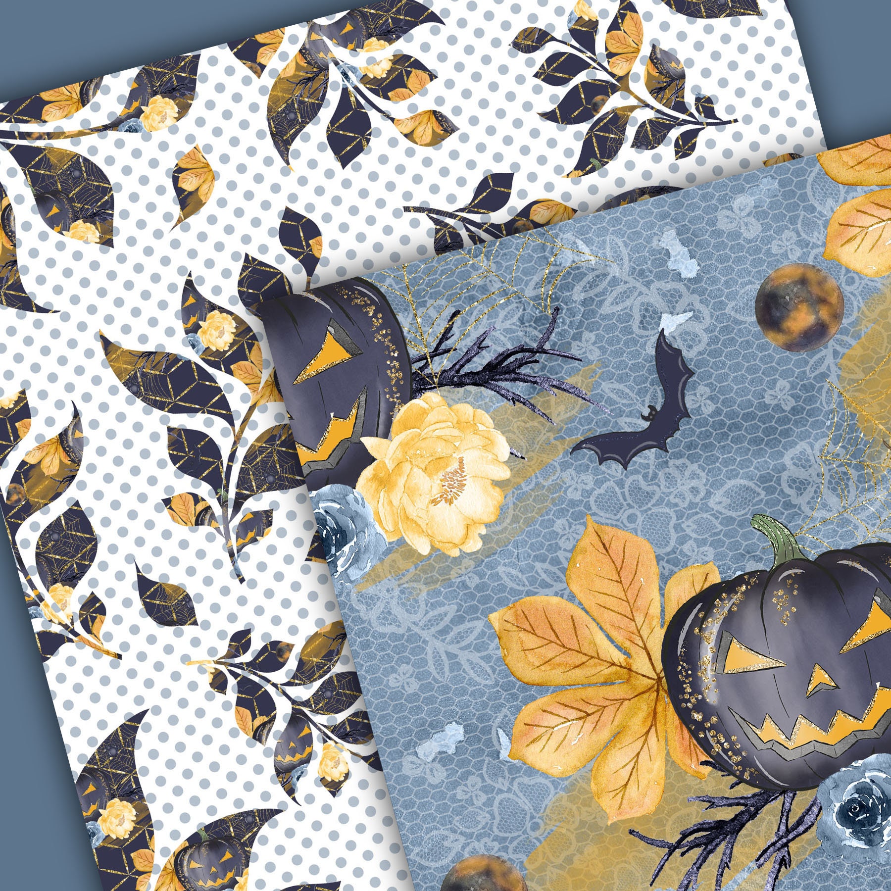 Cute Halloween Digital Paper Cute Halloween Clipart | Etsy