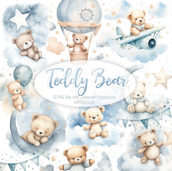 Blauwe Teddybeer Clipart