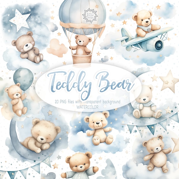 Teddy Bear Blue - Etsy