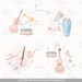 Watercolor Instruments Pastel Color Design, Guitar, Trumpet, Drum ...