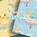 Watercolor Baby Duck Digital Paper Pack, Baby Bath, Instant Download ...