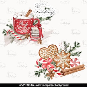 Gingerbread Watercolor Clipart, Christmas Clipart, Cute Gingerbread ...