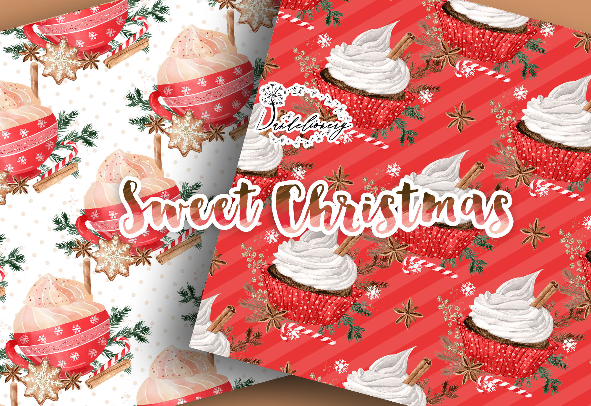 Sweet Christmas Digital Paper Pack Christmas Pattern Cute - Etsy