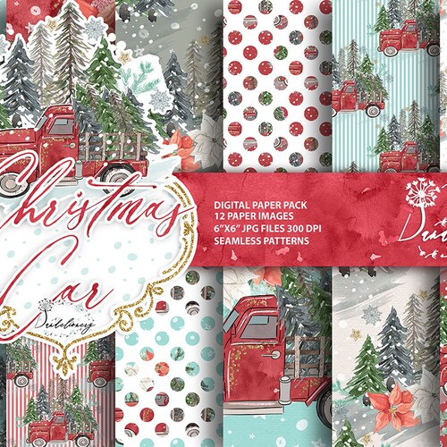 Gingerbread Watercolor Digital Paper Pack Christmas Pattern | Etsy