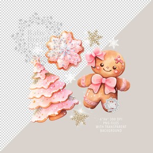 Watercolor Gingerbread Cookie Digital Design, Xmas Clipart, Christmas ...