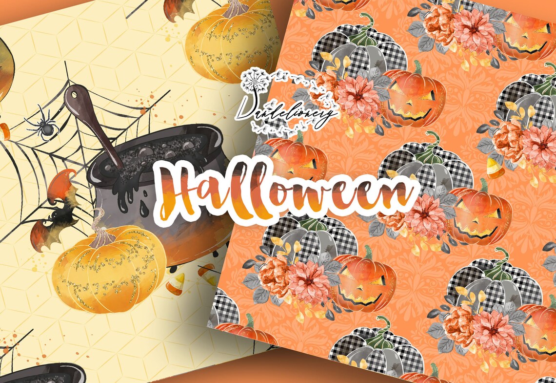 Happy Halloween Digital Paper Pack Cute Halloween Halloween - Etsy